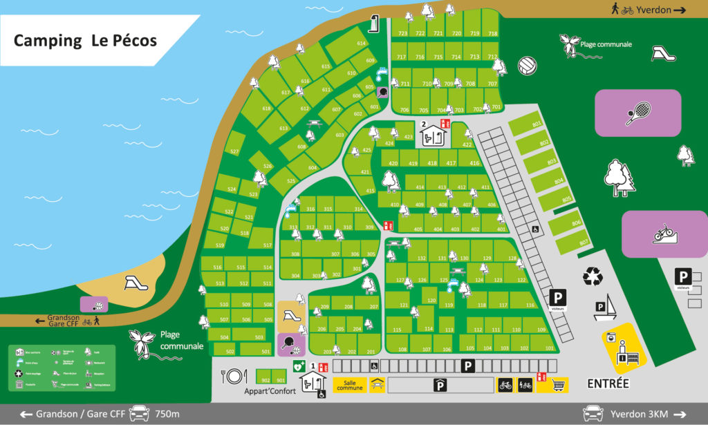 Map of the campsite - Camping Le Pecos